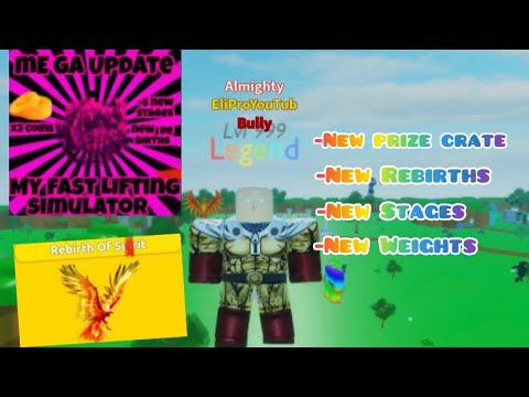 Fast Lifting Simulator Update all new features + new Rebirth - YouTube