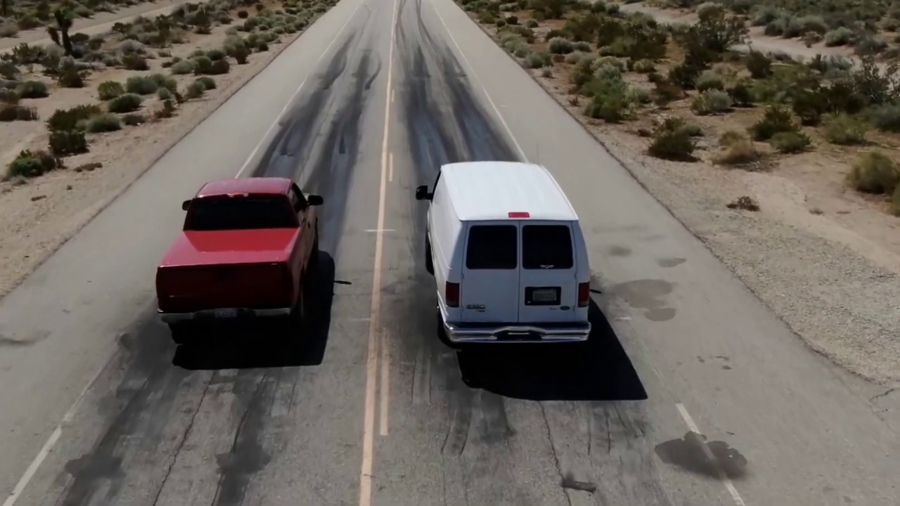 Drag Racing Truck vs. Van - YouTube