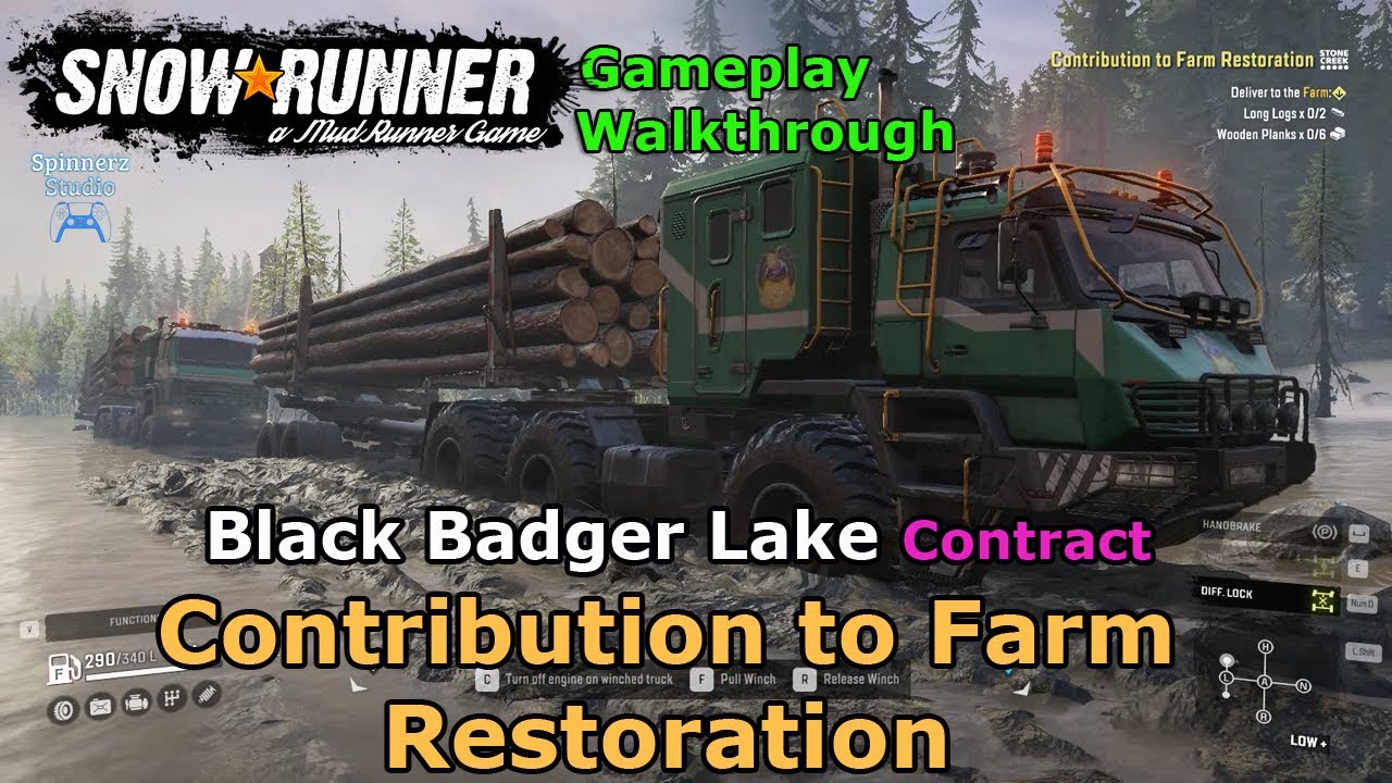 SnowRunner - Contribution to Farm Restoration | Black Badger Lake Task ...
