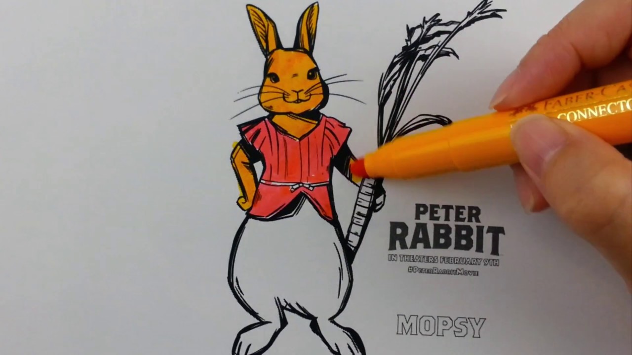 [Fan of Peter Rabbit] How to draw Peter Babbit movie Mopsy - YouTube