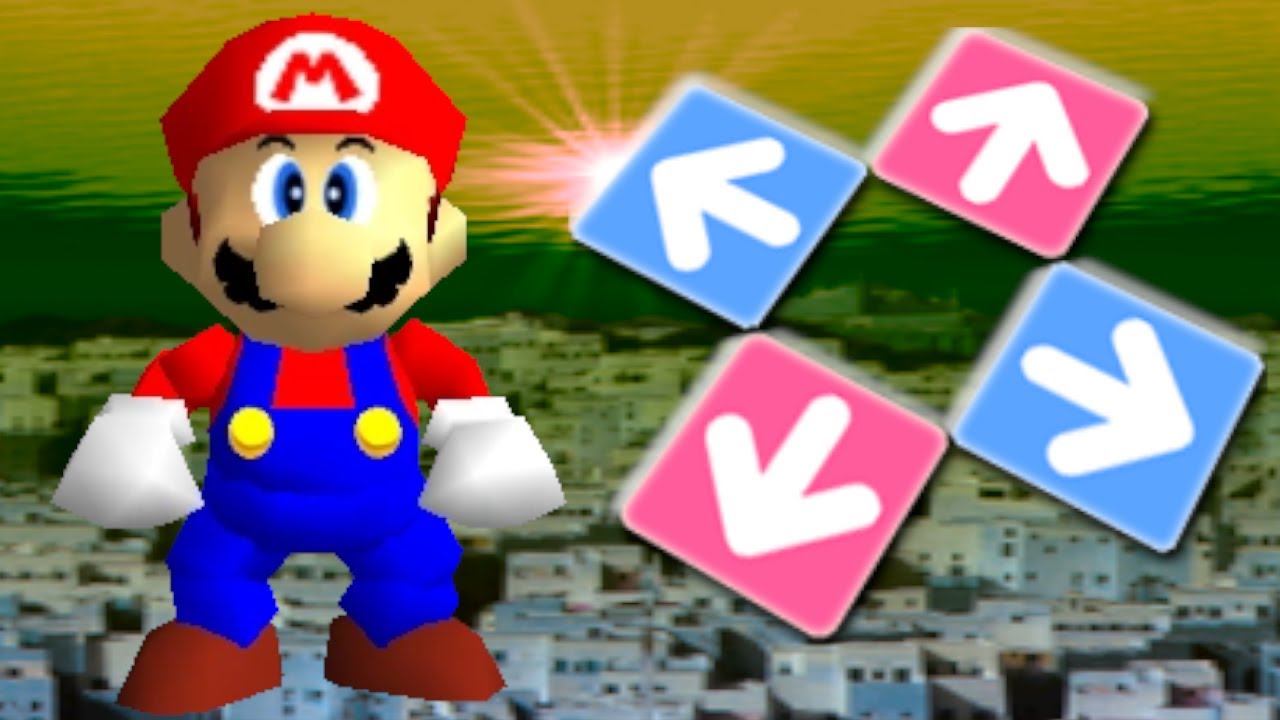 Trying to Beat Super Mario 64 With a DDR Pad - YouTube
