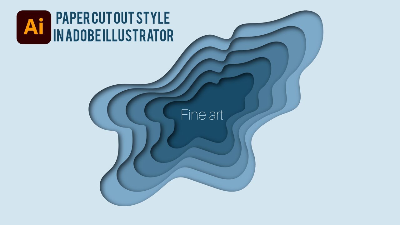 paper cut out style illustration (step by step) ️Adobe illustrator ...