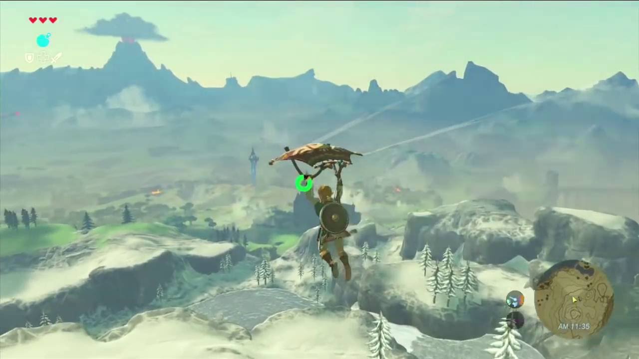 The Legend of Zelda: Breath of the Wild Paragliding - YouTube