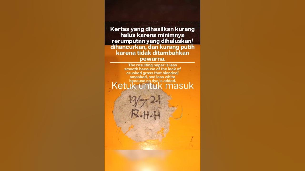 Cara Membuat Kertas Dari Rumput How To Make Paper From Grass Shorts DIY eksperimen YouTube cara-membuat-kertas-dari-rumput-how-to-make-paper-from-grass-shorts-diy-eksperimen-youtube