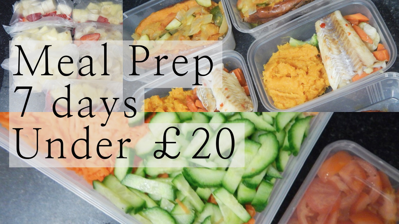 Cheap Meal Prepping Under £20 || Healthy meals - YouTube