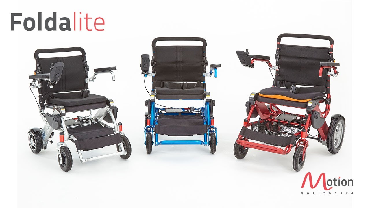 Motion Healthcare Foldalite Powerchair Range - YouTube
