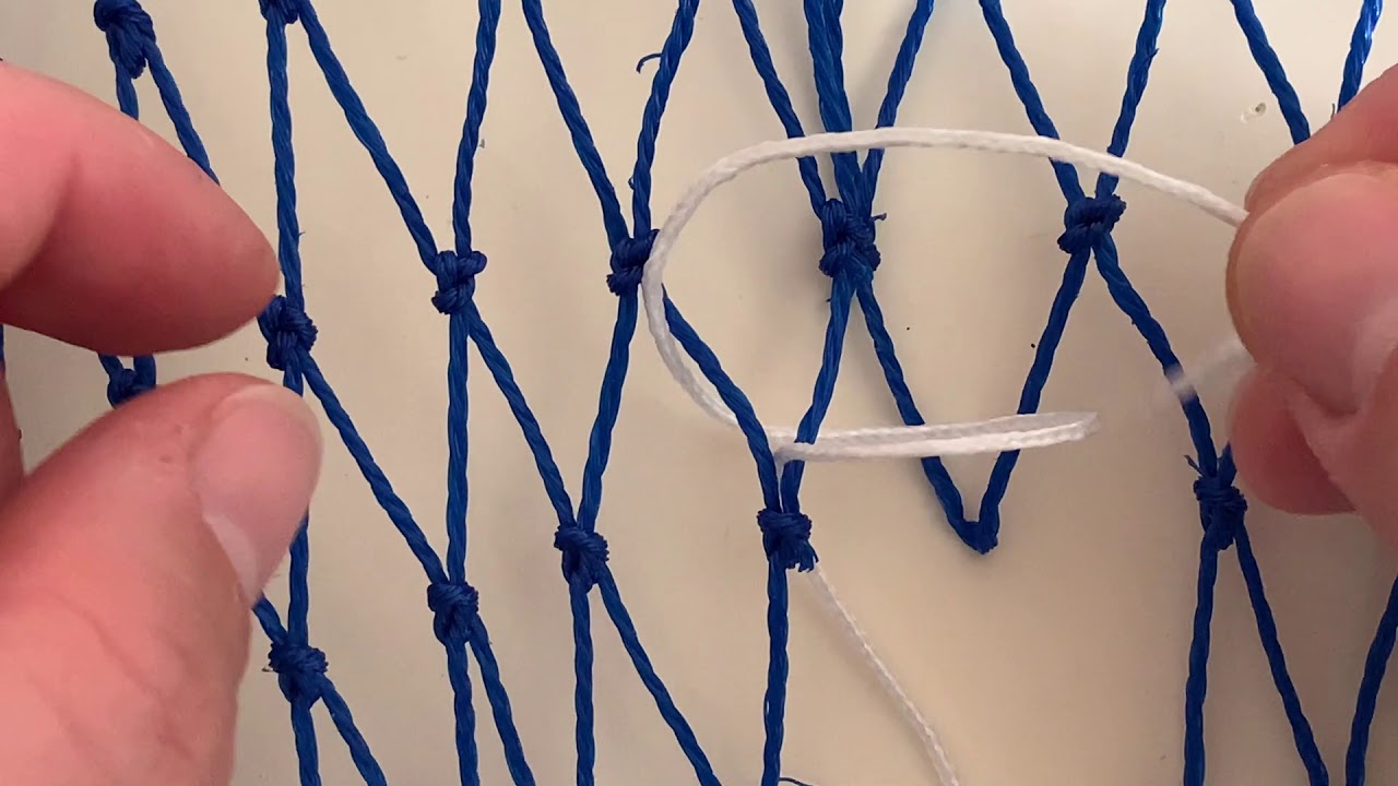 Reparación red de pesca - YouTube