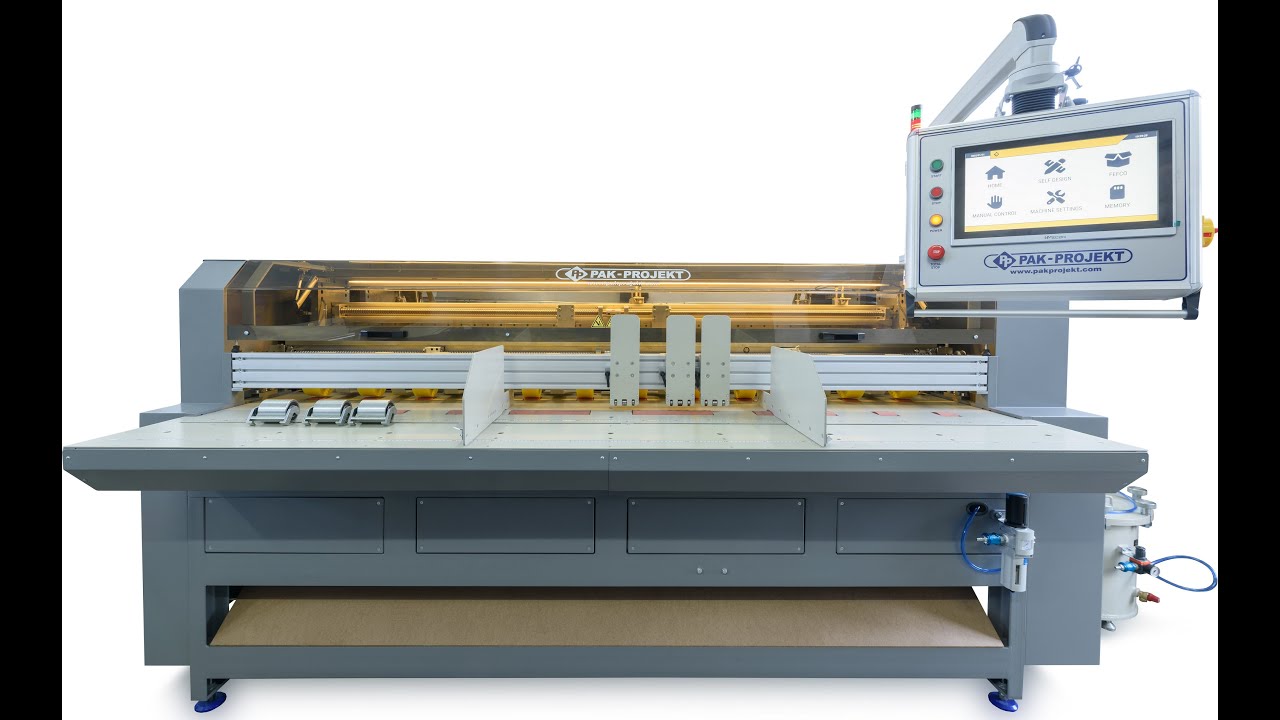 BOXMAKER (cross cutting and gluing module) - YouTube