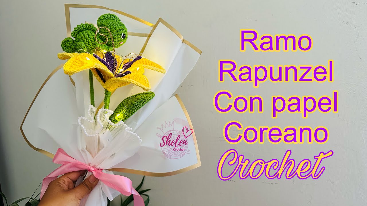 Ramo Rapunzel con papel coreano 😍💕💐 - YouTube