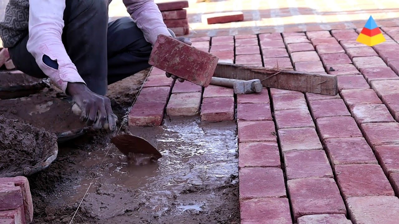 Amazing Red Brick Road Design: How to make Red Brick Floor | Pyramid ...