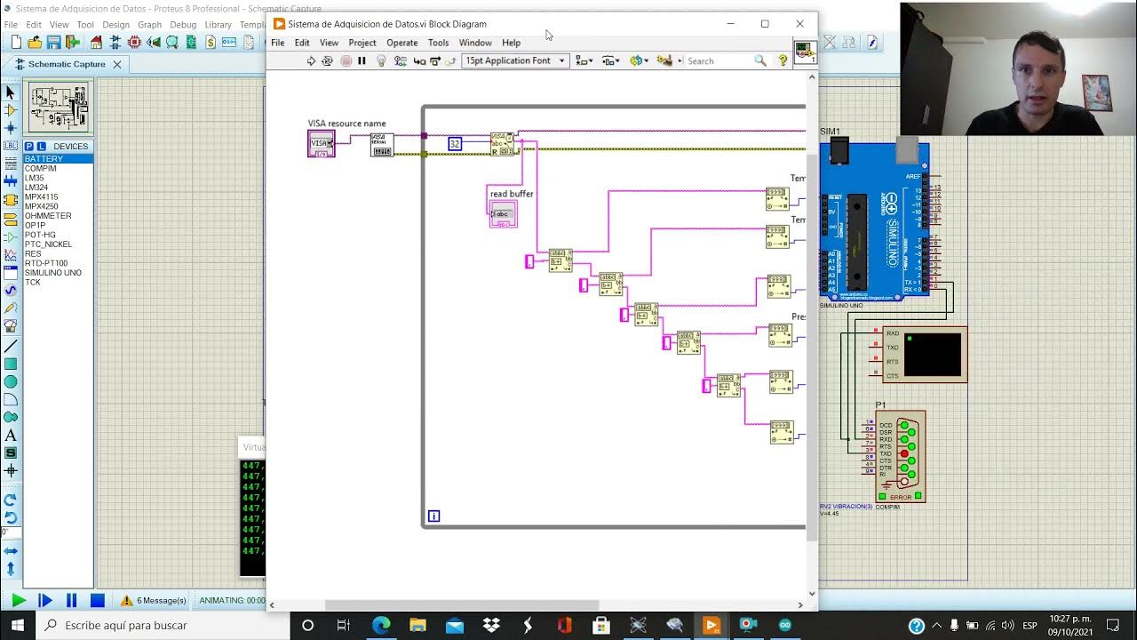Sistema de acondicionamiento - Proteus - LabVIEW - YouTube
