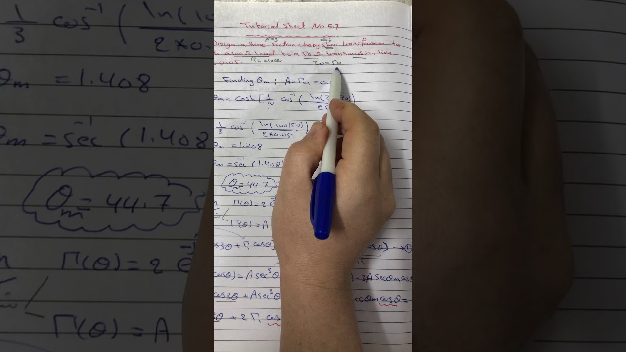 chebyshev matching transformer - YouTube