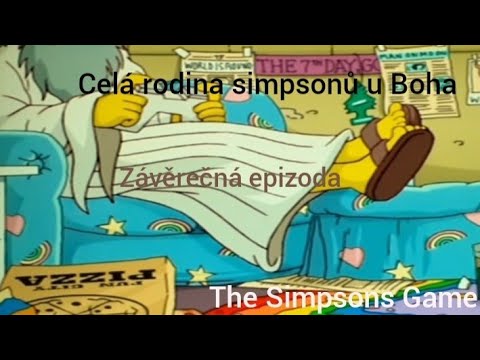Celá rodina simpsonů u Boha (Závěrečná Epizoda) (The Simpsons Game) PS2 ...