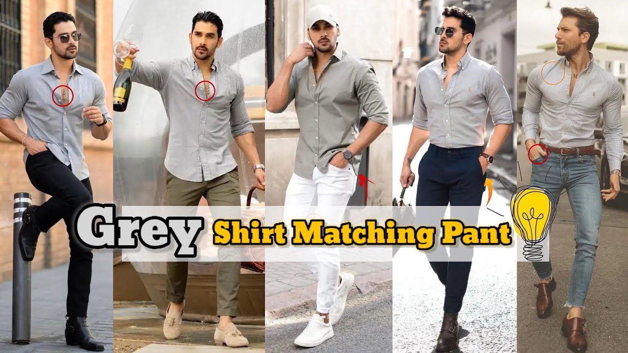 Grey Shirt Matching Pant | Grey Shirt Combination Pants | Grey Shirt ...