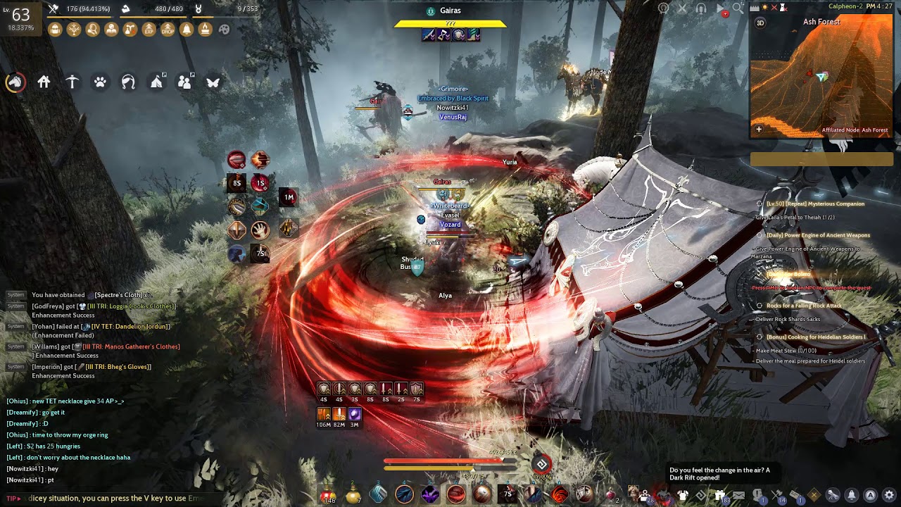 Black Desert Online, testing Ash Forest 300 AP & 400 DP zone - YouTube