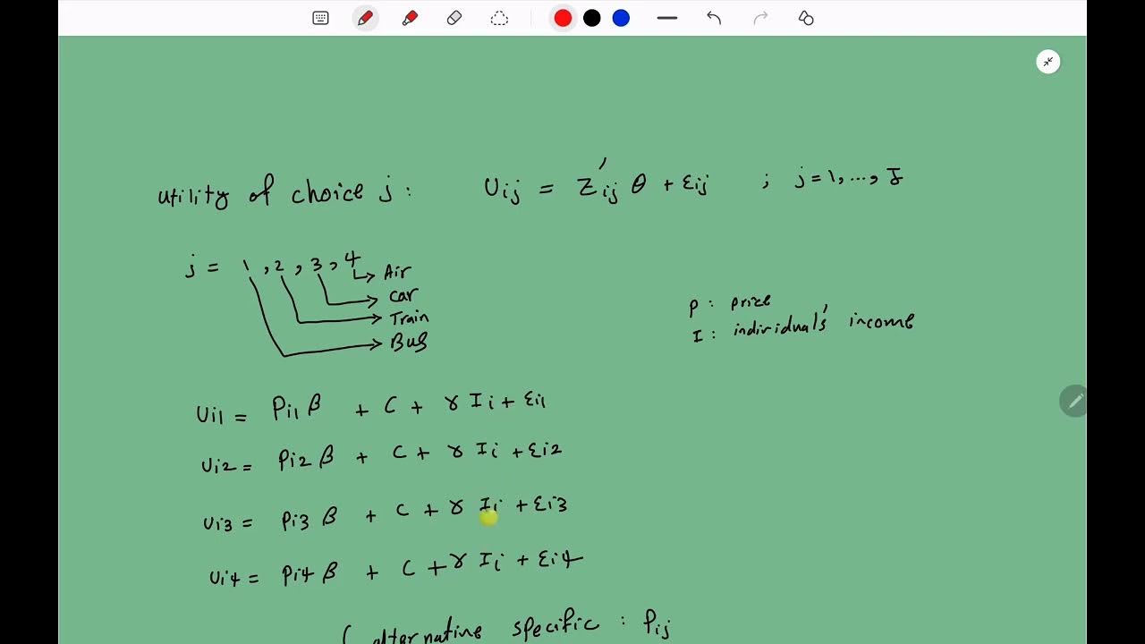 اقتصادسنجی خرد کلاس 17 مدل های multinomial logit و conditional logit - YouTube