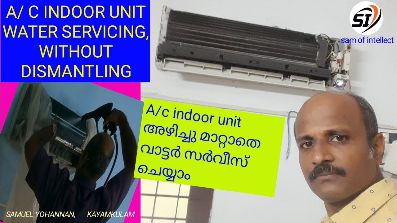 A/C Indoor unit water pressure servicing, A/c indoor unit water ...