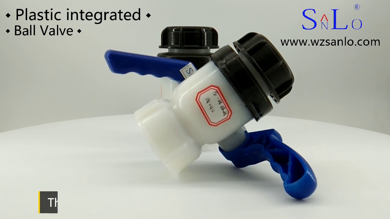 Introduction of IBC plastic integrated ball valve - YouTube
