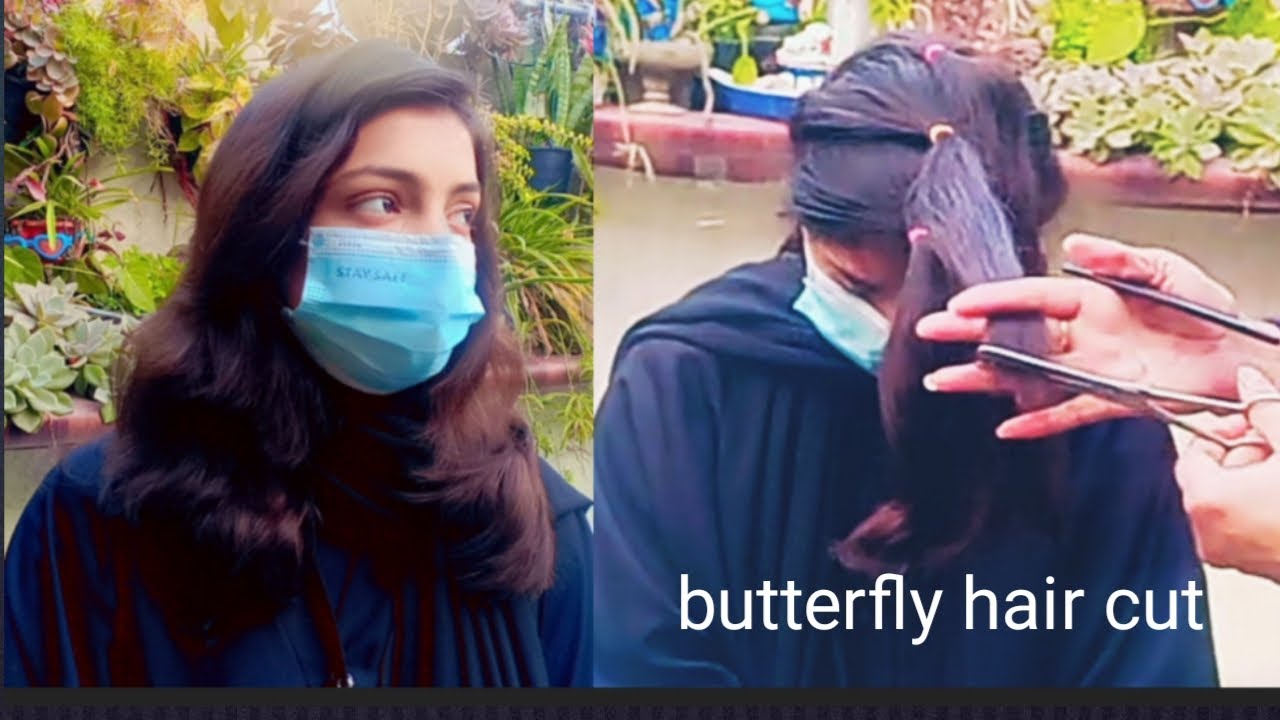 Butterfly layered hair cut using only 3 ponytails Easy way to follow ...