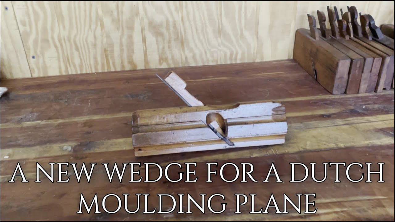 Handtools only- Making a new moulding plane wedge - YouTube