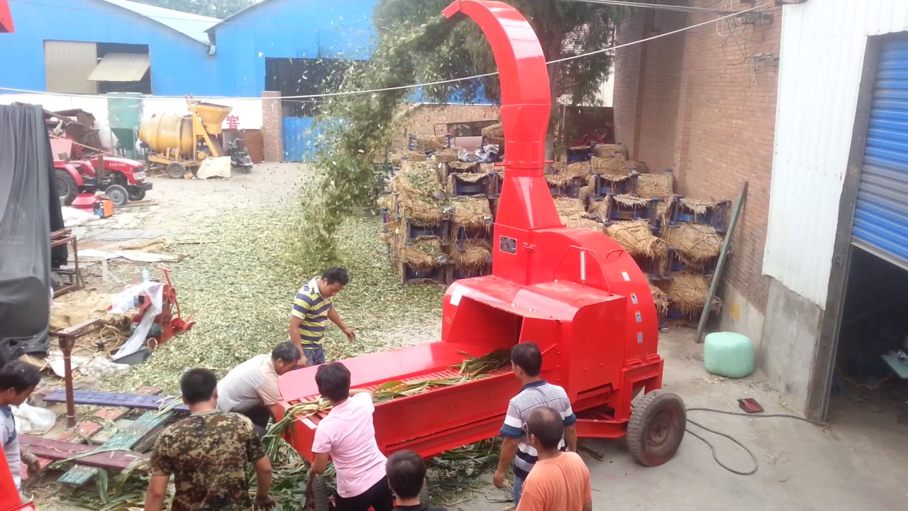 China farming machine Big chaff cutter - YouTube