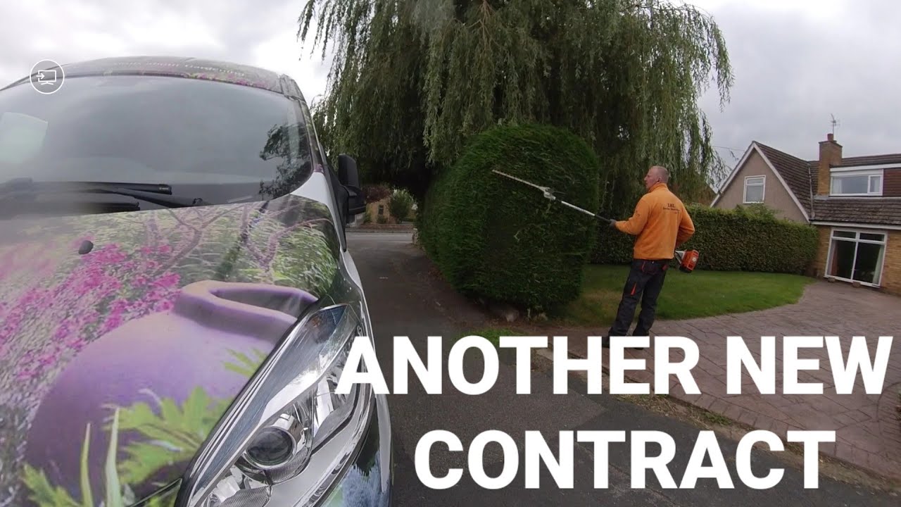 Tidy up of small garden / yard before maintenance begins - YouTube