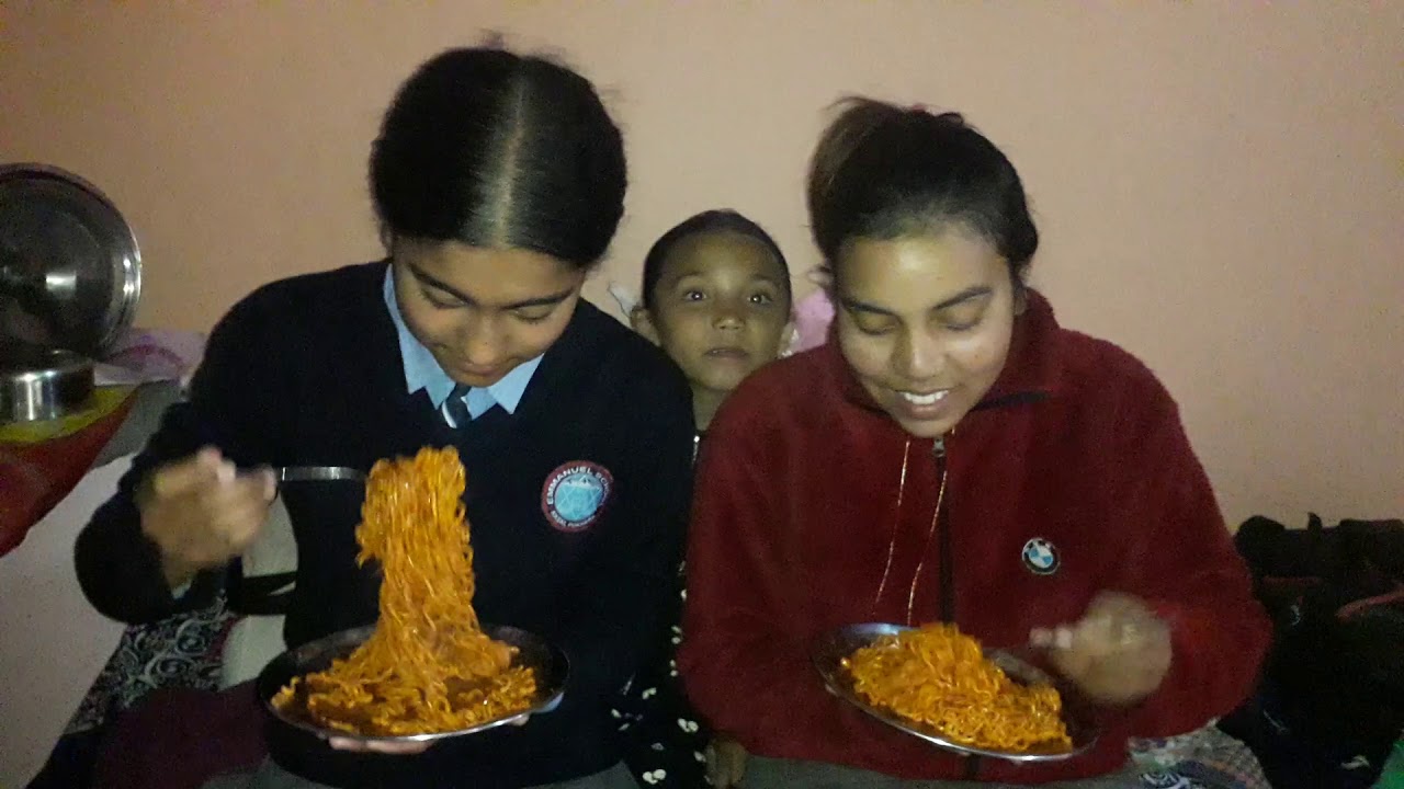 2 pm noodles challange by:Babita bk and Sandhya sunar - YouTube