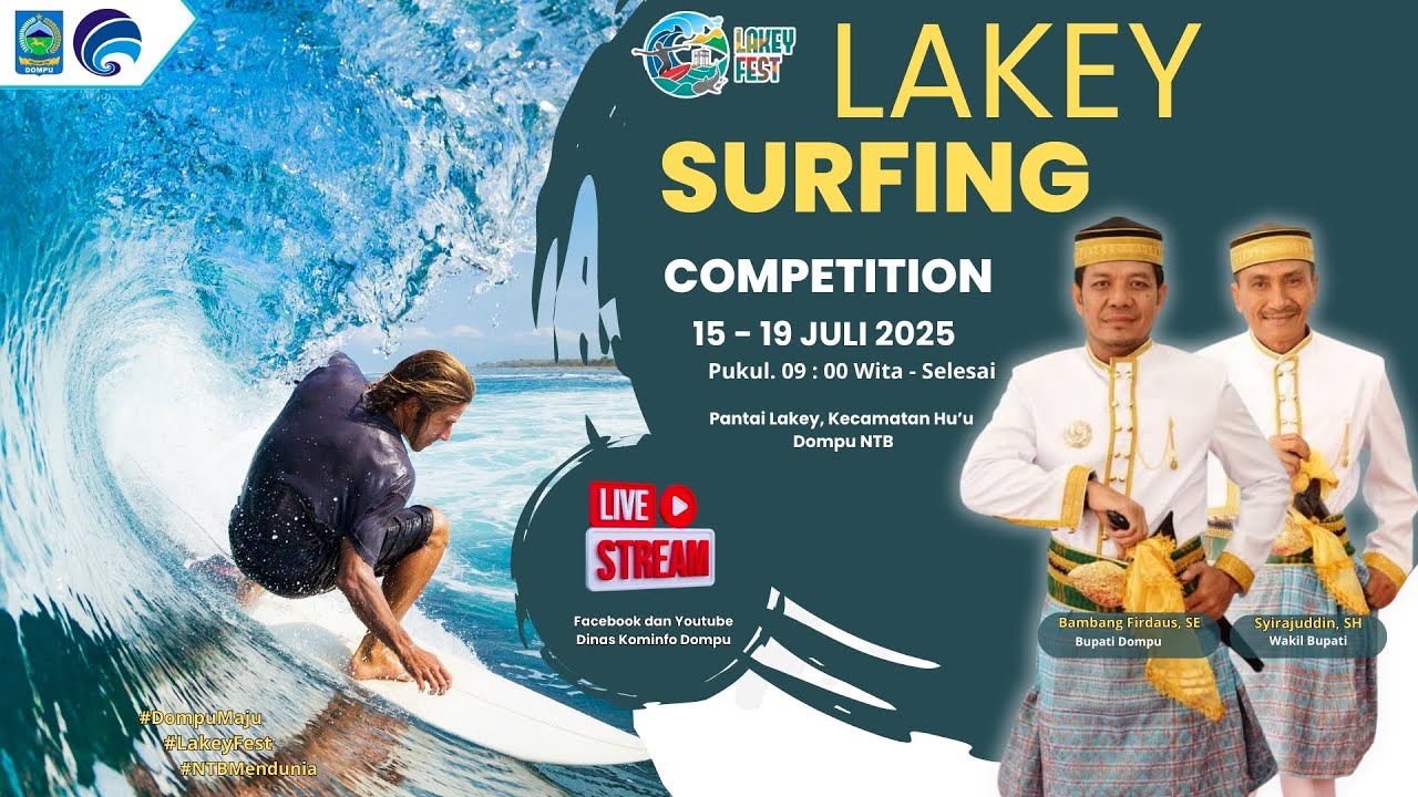 LIVE SEMIFINAL DAN FINAL LAKEY FESTIVAL SURFING COMPETITION - YouTube