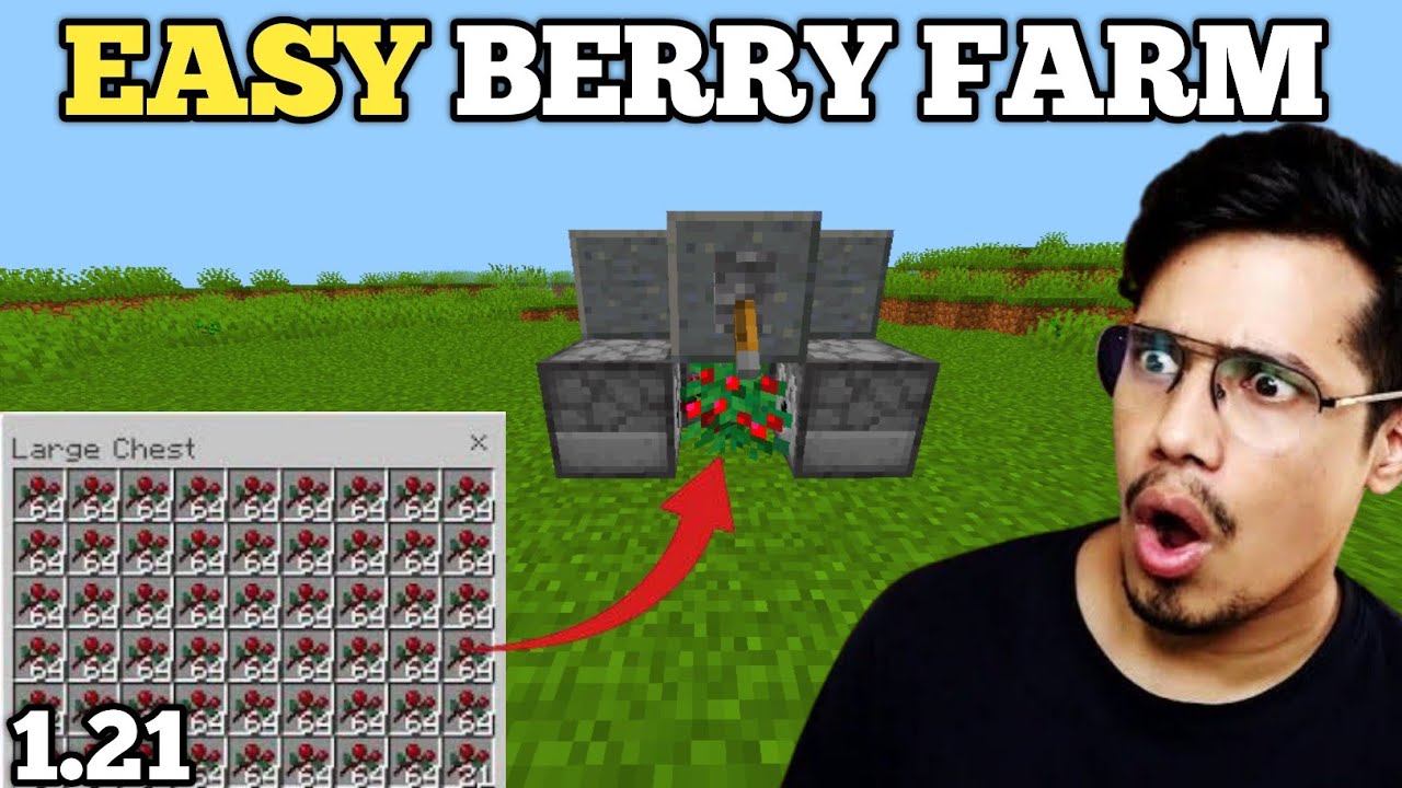 EASIEST BERRY FARM EVER! Simple and Efficient Design for Minecraft 1.21 ...