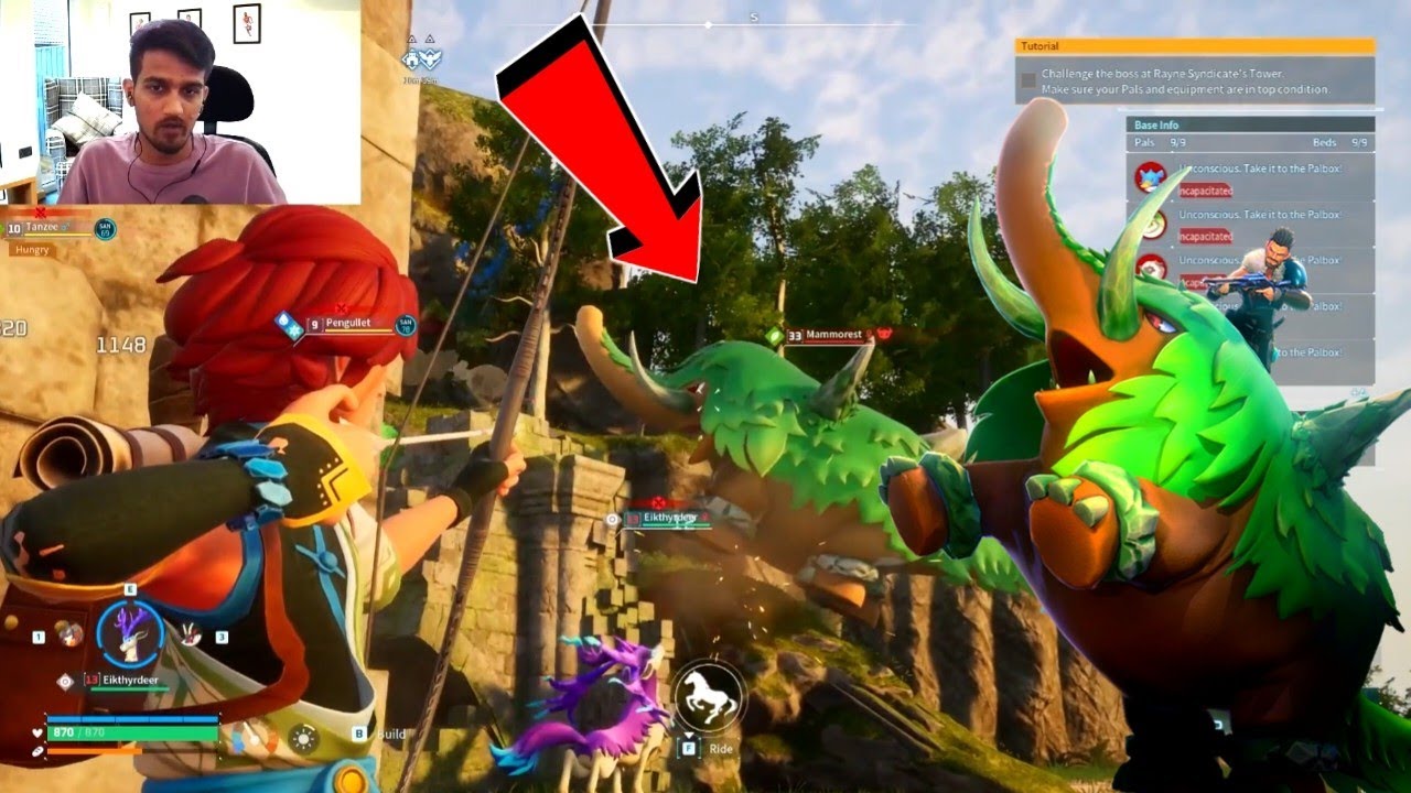 40 LEVEL MAMMOREST vs 15 LEVEL 15 PALS | ATTACK GONE WRONG 😂 | PALWORLD ...