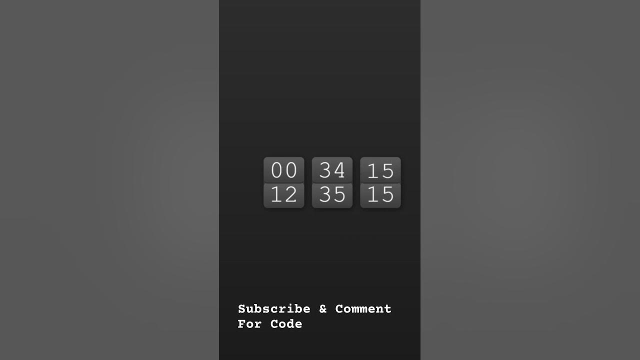 Build a Sleek Flip Clock Using HTML, CSS & JavaScript 🕒 - YouTube