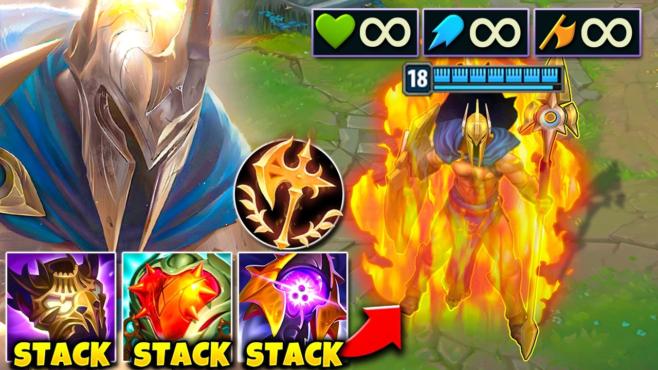 Pantheon but everything I build stacks infinitely (6000+ HEALTH, 400 ...