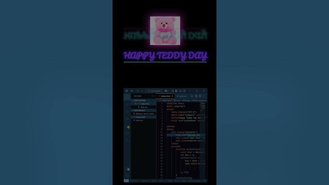 Valentine week ( teddy day ) ll Create by using html & Css ll - YouTube
