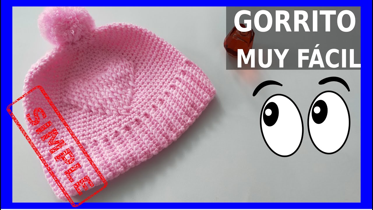 Como hacer un gorrito para bebés y niñas - YouTube