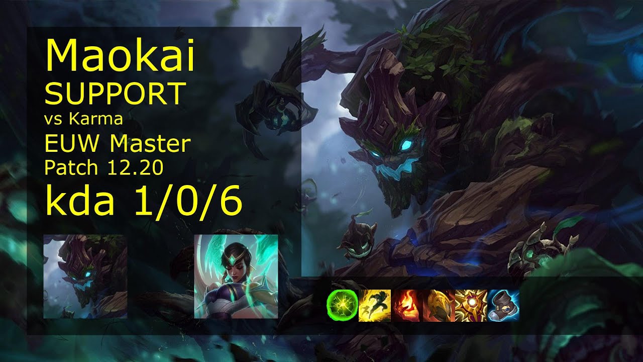 Rank 5 EUW Maokai Support: Maokai vs Karma - YouTube