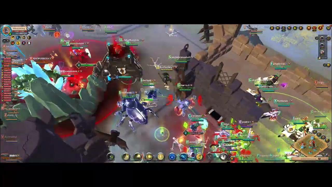 Castillo Dorado vs Gatitos Furiosos - Gremio Monos con Navaja - Albion Online ZvZ - YouTube