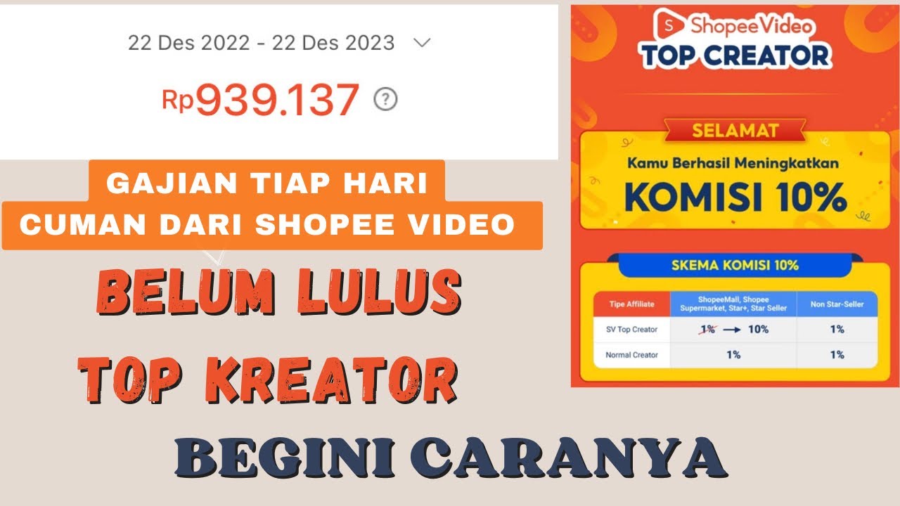 TOP KREATOR SHOPEE BELUM LULUS⁉️BEGINI CARANYA SUPAYA KAMU GAJIAN TIAP ...