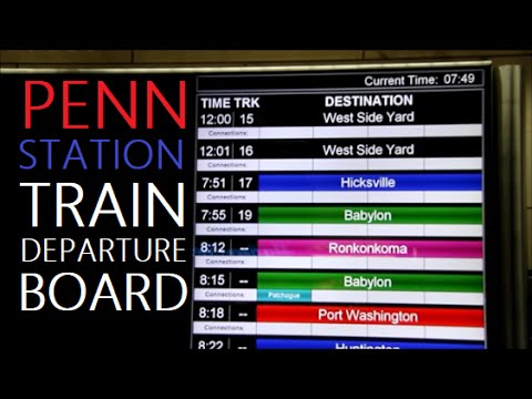 New York Penn Train Station Departure Board : Trains for Children Toddlers Kids Videos - YouTube