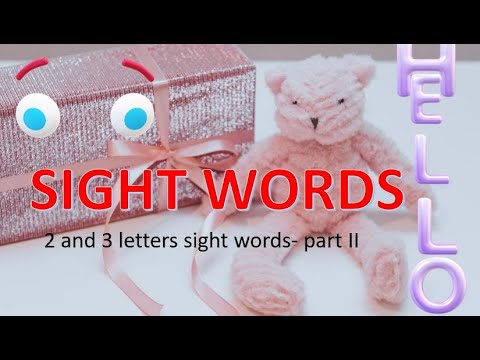SIGHT WORDS PART 2 - YouTube