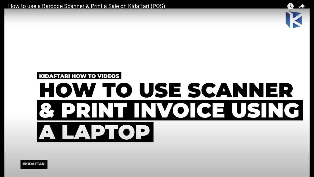How to use a Barcode Scanner & Print a Sale on Kidaftari (POS) - YouTube
