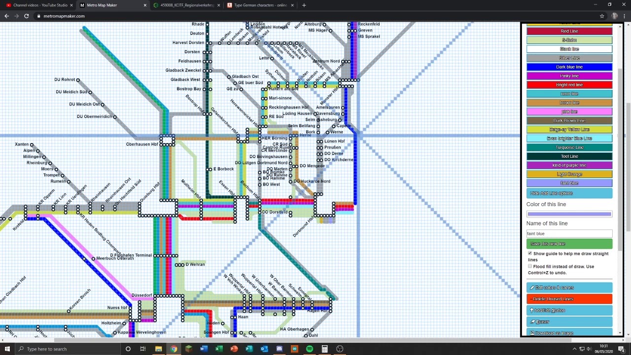 Rhine/Ruhr Regionalverkehrsplan Metro Map Maker Part 5 - YouTube