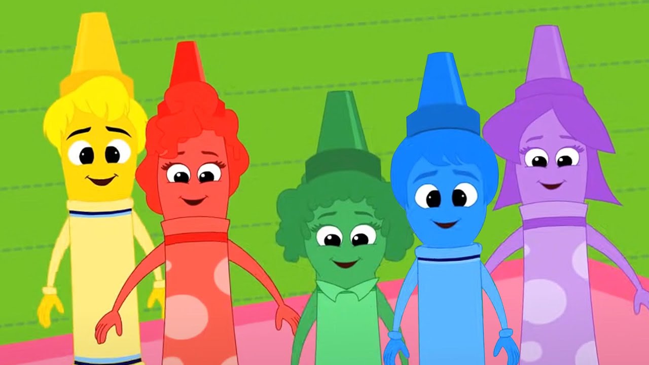 Five Little Crayons, Numbers Song and Learning Video for Babies - YouTube