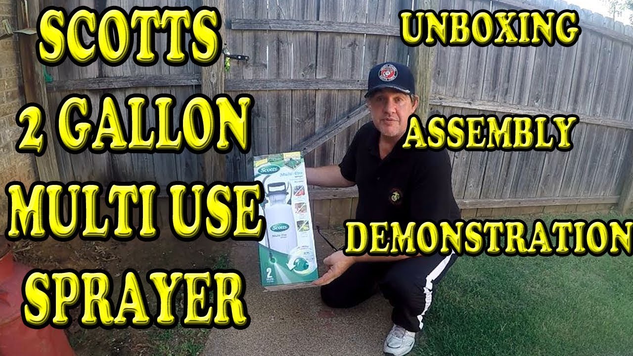 Scotts 2 Gallon Multi Use Sprayer Unboxing Assembly and Demonstration ...