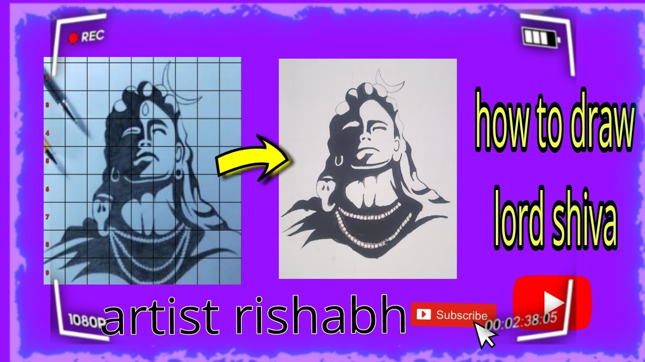 how to draw lord shiva #artist #__my #1000subscriber - YouTube