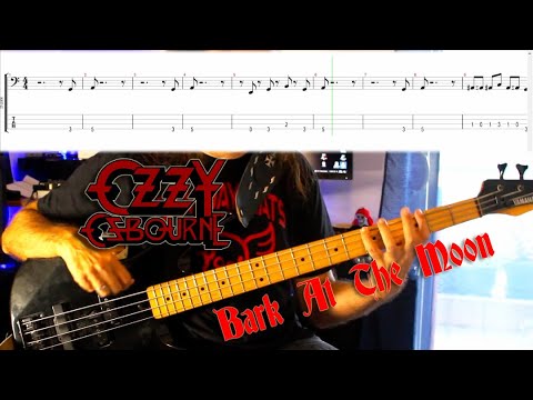 Ozzy - Bark At The Moon - Bass Cover - Lesson with Tab and Score - YouTube