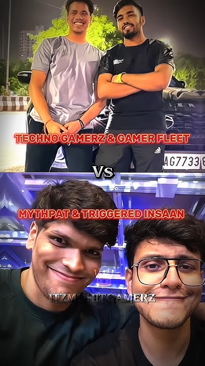 MYTHPAT & TRIGGERED INSAAN VS TECHNO GAMERZ & GAMER FLEET #technogamerz #triggeredinsaan # ...