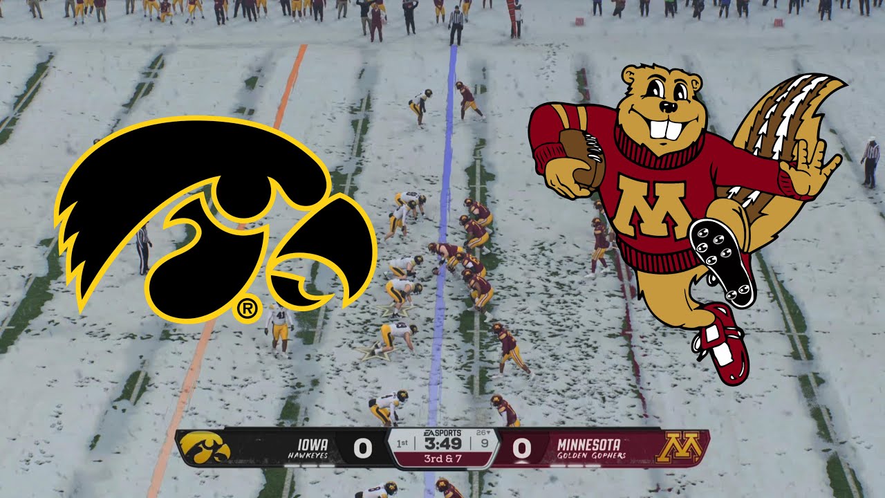 College Football 26 Gameplay-Minnesota vs.Iowa Full Snow Game (PS5)(HDR ...