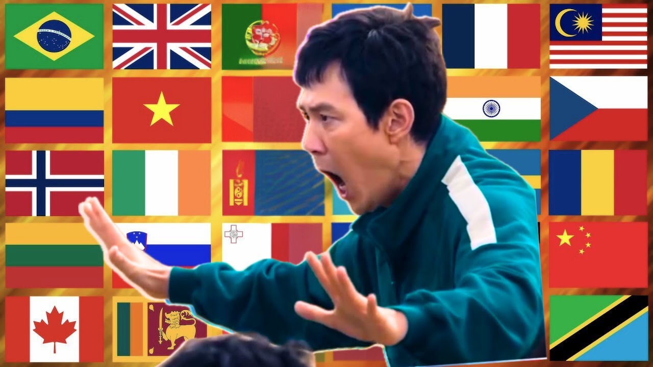 "Don't Move!" in different languages meme - Squid Games 2 - YouTube