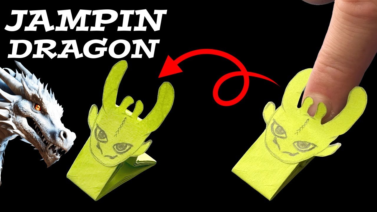 Origami Jumping Dragon | How To Make A Paper Dragon That Jumps Far ...