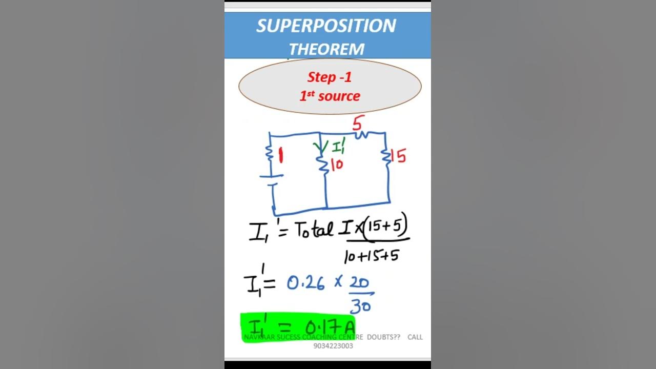superposition theorem problem (calculation of power) - YouTube